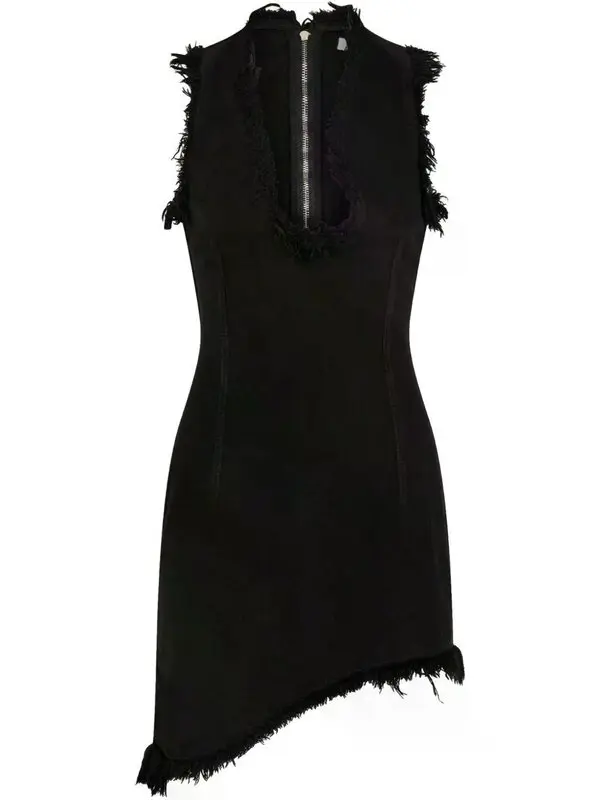FERRAGAMO Frayed-brim Mini Dress