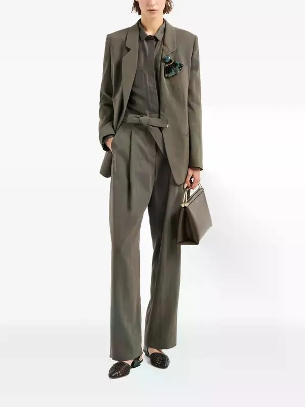 Giorgio Armani Pleated Belted Trousers