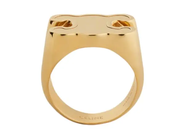 Celine Ring In Brass With Finish Chevaliere - Gold