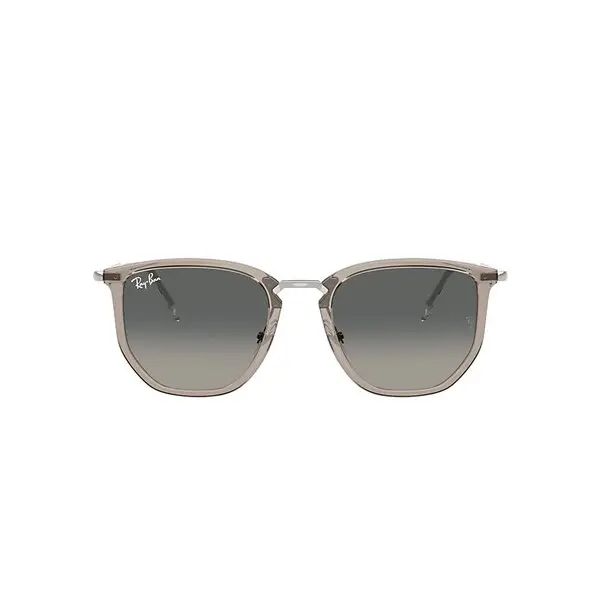 Ray-ban Sunglasses With Irregular Frame And Grey Lenses - Silver