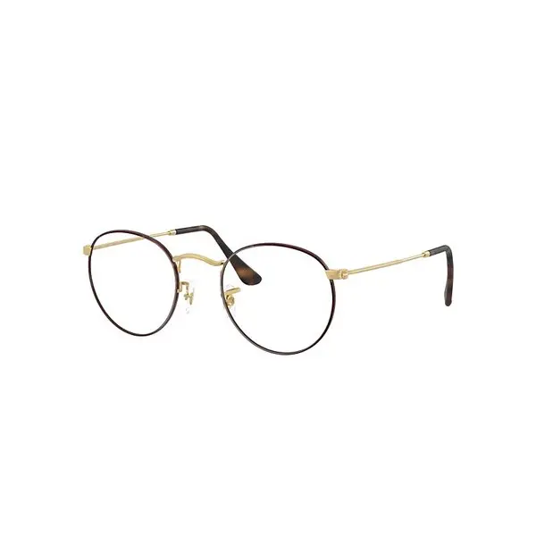 Ray-ban Round Metal Optics Eyeglasses Frame - Matte Arista Gold
