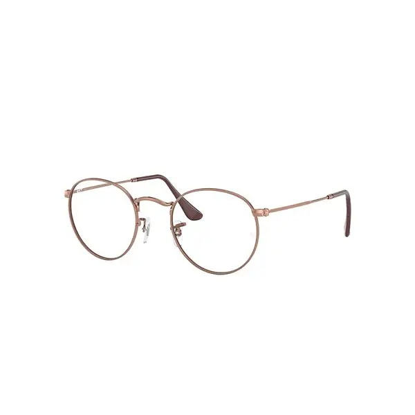 Ray-ban Round Metal Optics Eyeglasses Frame - Rose Gold