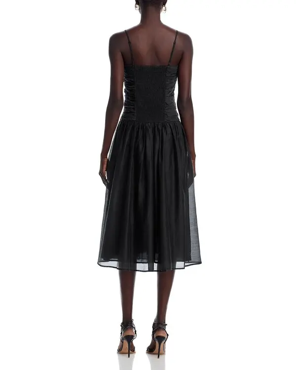 Aqua Ruched Maxi Dress