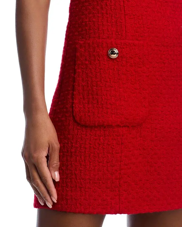 Aqua Tweed Mini Dress