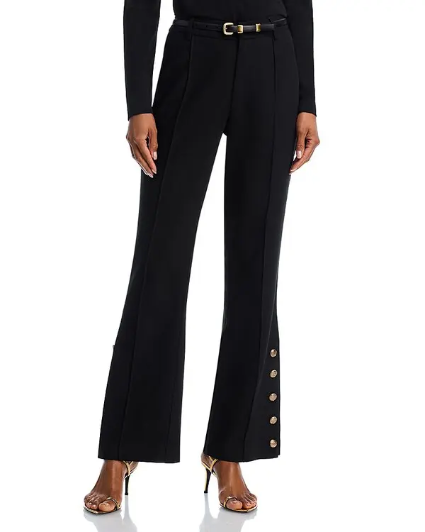 Aqua Side Button Trousers - Black