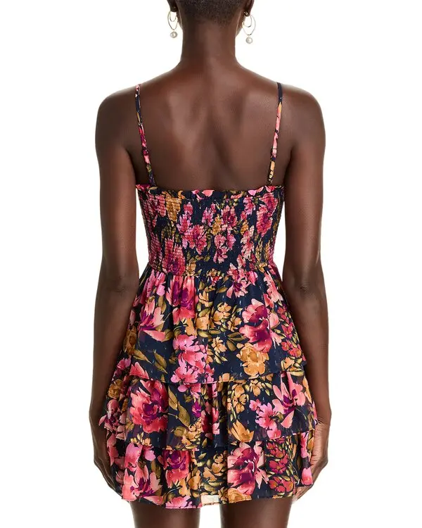 Aqua Floral Skirt Dress