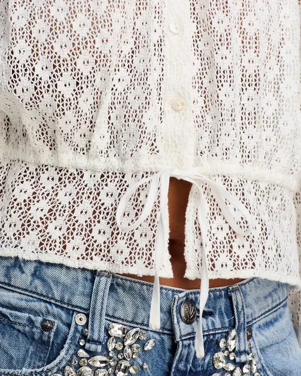 Aqua Lace Blouse
