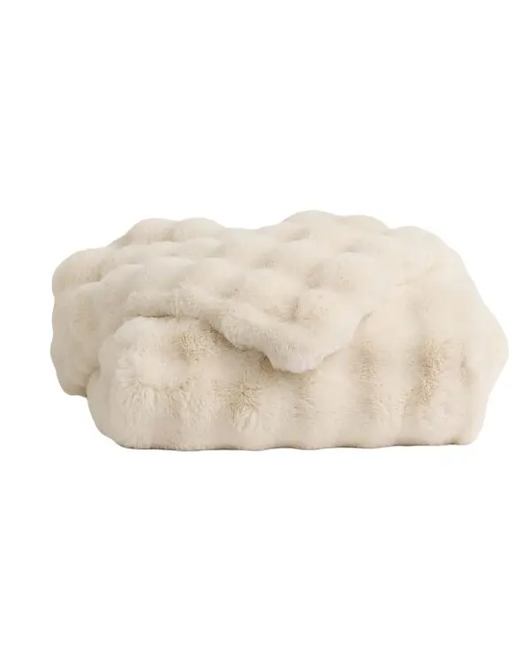 Cozy Earth Bubble Cuddle Throw Blanket - Creme