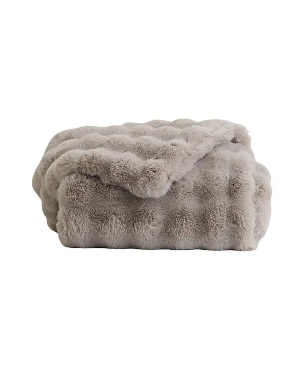 Cozy Earth Bubble Cuddle Throw Blanket - Light Grey