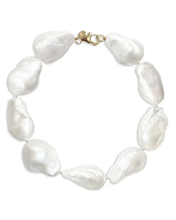 Bloomingdale'S 14k Yellow Gold Baroque Bracelet - Pearl