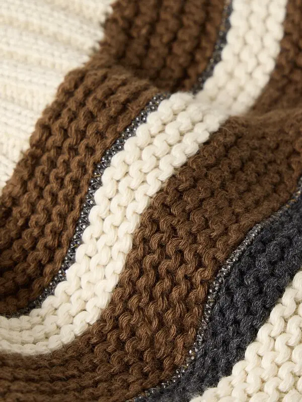 Brunello Cucinelli Striped Cotton Beret