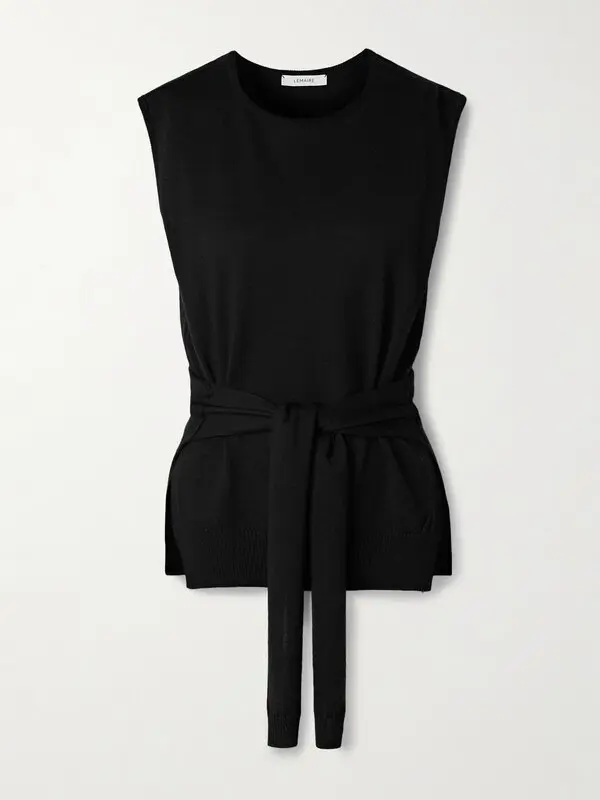 LEMAIRE Tie-detailed Wool-blend Tank