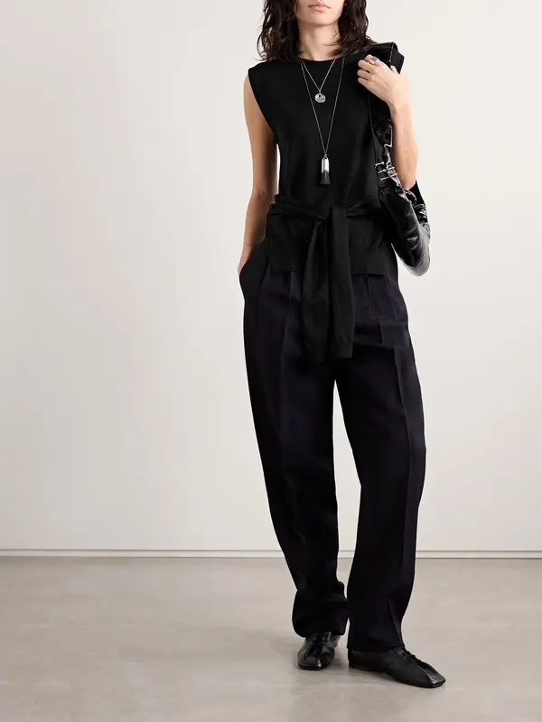 LEMAIRE Tie-detailed Wool-blend Tank