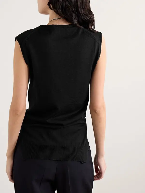 LEMAIRE Tie-detailed Wool-blend Tank