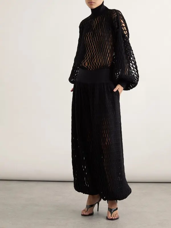Alaïa Open-knit Balloon Pants