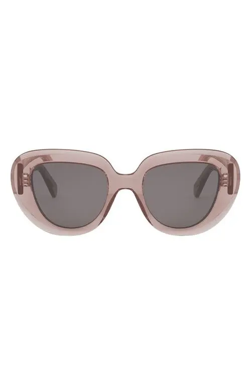 Celine Bold 3 Dots 51mm Butterfly Sunglasses - Pink / Other / Smoke