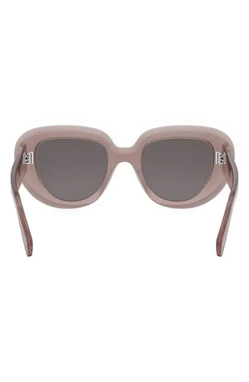 Celine Bold 3 Dots 51mm Butterfly Sunglasses - Pink / Other / Smoke