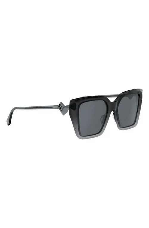 Fendi Ff Diamonds 54mm Square Sunglasses - Grey/other/smoke