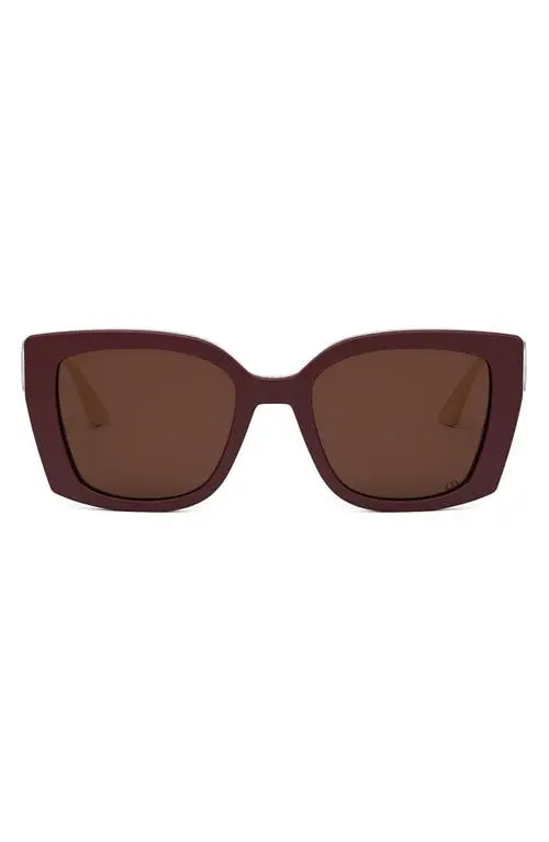 Dior 30montaigne S13i 53mm Square Sunglasses - Shiny Bordeaux / Bordeaux