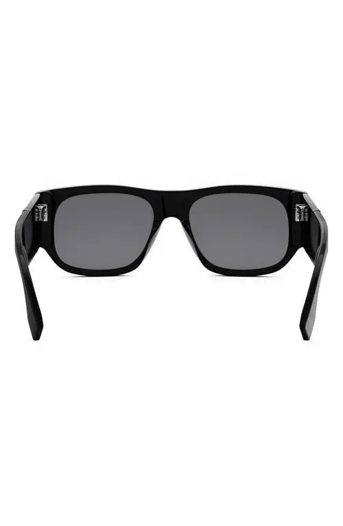 Fendi Diagonal 54mm Rectangular Sunglasses