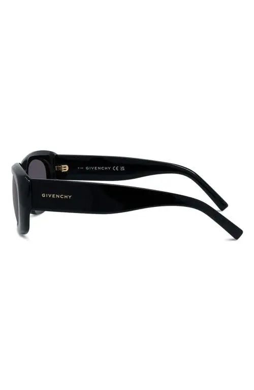 Givenchy Gv Day 54mm Geometric Sunglasses - Sblk/smk