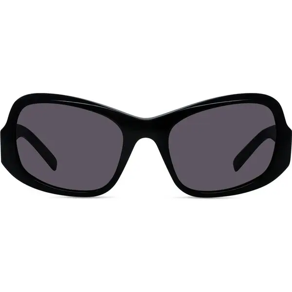 Givenchy Gv Day Geometric Sunglasses - Shiny Black / Smoke