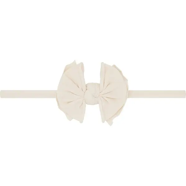 BABY BLING Bow Skinny Headband - Oatmeal