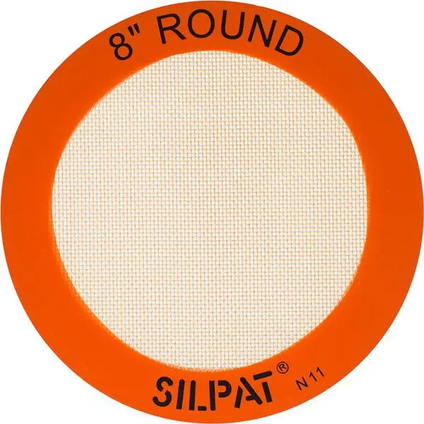 SILPAT 8-inch Round Cake Premium Non-stick Silicone Baking Mat - Orange
