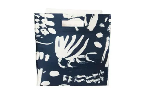 DANCE HAPPY Abstract Felt Storage Bin - Navy
