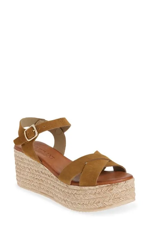 Cordani Bazil Espadrille Platform Wedge Sandal - Cuero