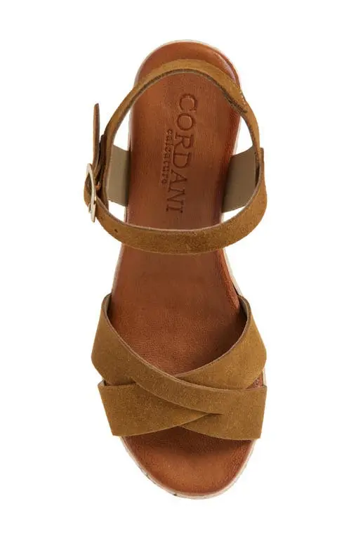 Cordani Bazil Espadrille Platform Wedge Sandal - Cuero