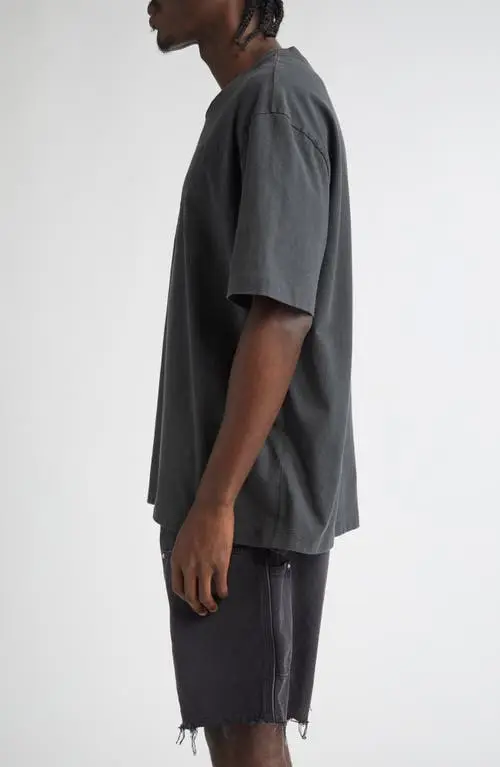 MAISON MARGIELA Embroidered Logo Cotton T-shirt - Washed Black