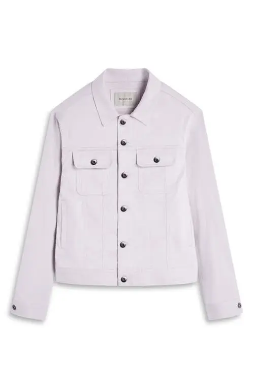 Bugatchi Stretch Linen And Cotton Trucker Jacket