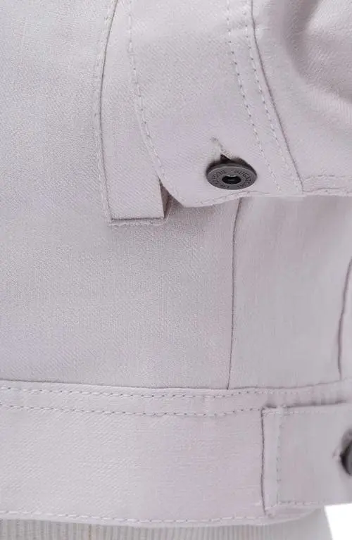 Bugatchi Stretch Linen And Cotton Trucker Jacket