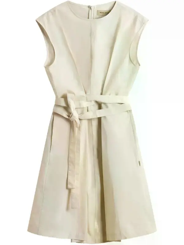 Woolrich Poplin Belted Dress - Neutrals