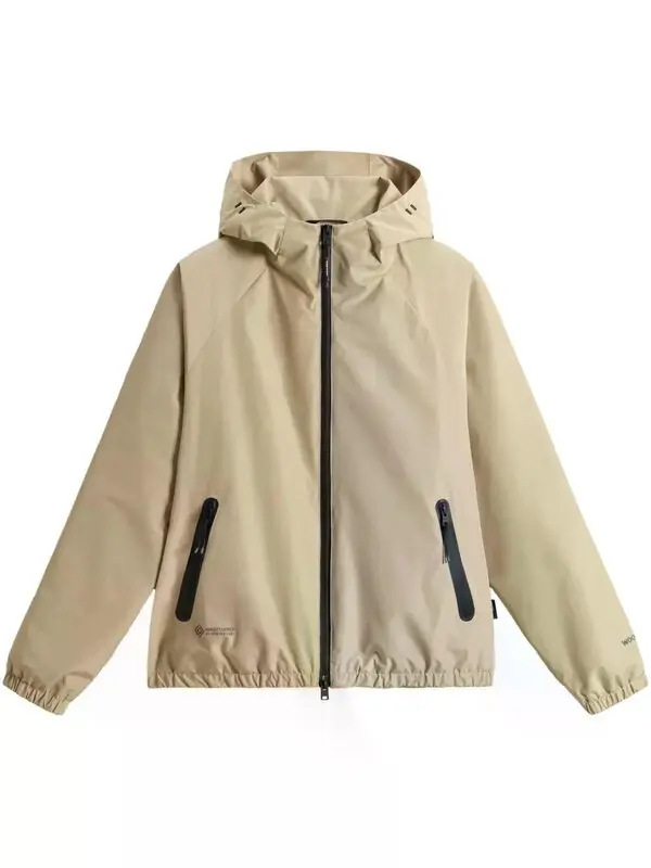 Woolrich Zip-up Hooded Jacket - Neutrals