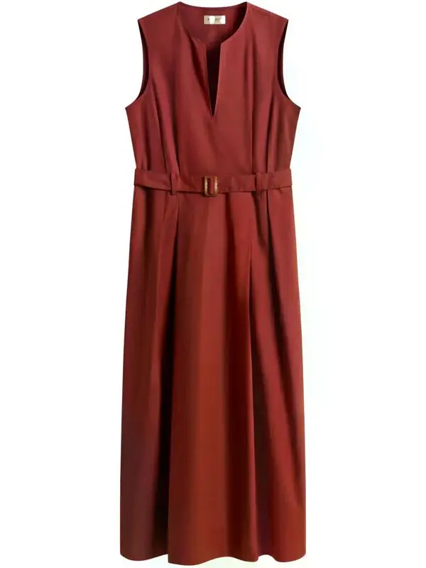 Woolrich Belted Maxi Dress - Red