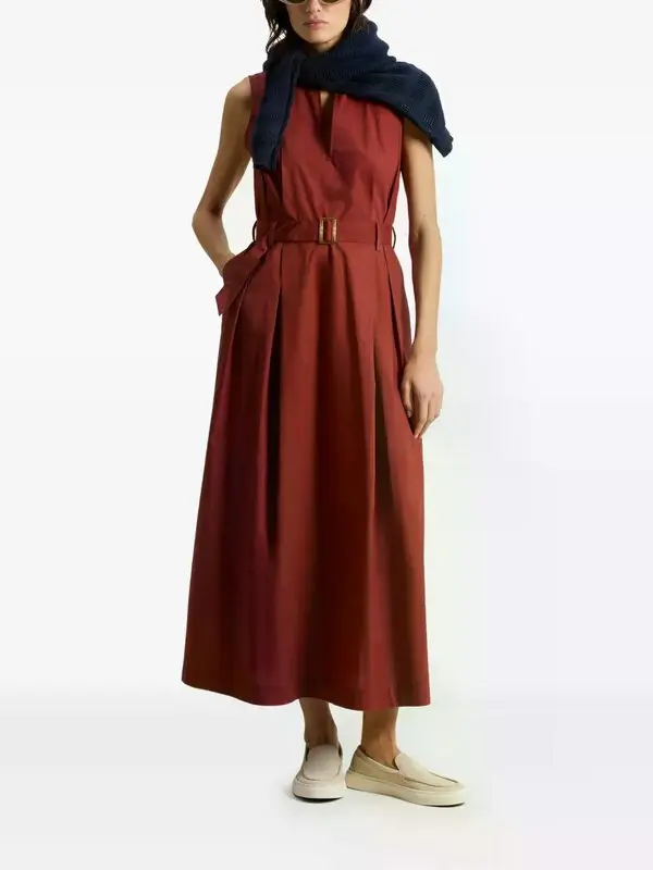Woolrich Belted Maxi Dress - Red