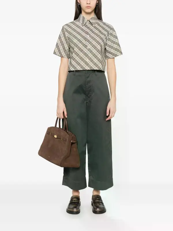 Burberry Checked Shirt - Neutrals
