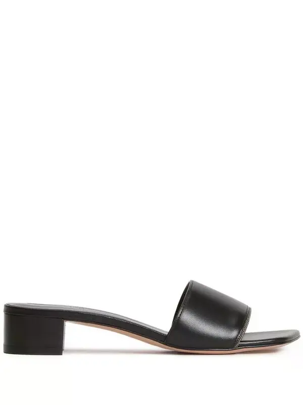Fabiana Filippi Leather Sandals - Black