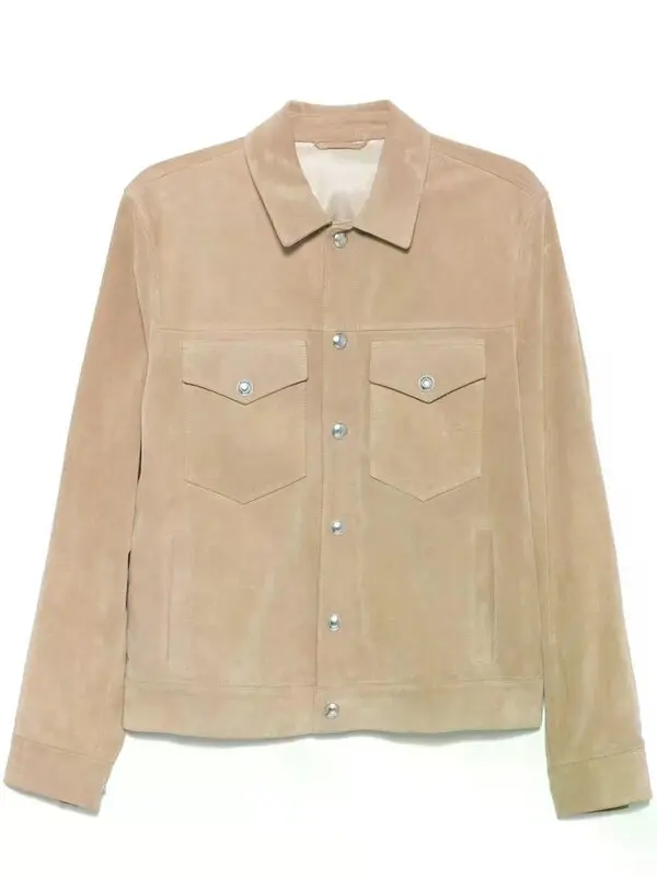 Eleventy Suede Jacket - Neutrals