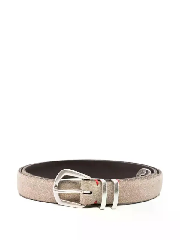 Eleventy Suede Belt - Neutrals