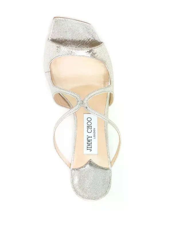 JIMMY CHOO Anise 75mm Mules - Silver