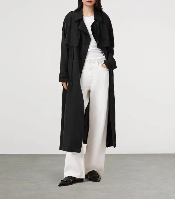 ALLSAINTS Linnie Trench Coat - Black