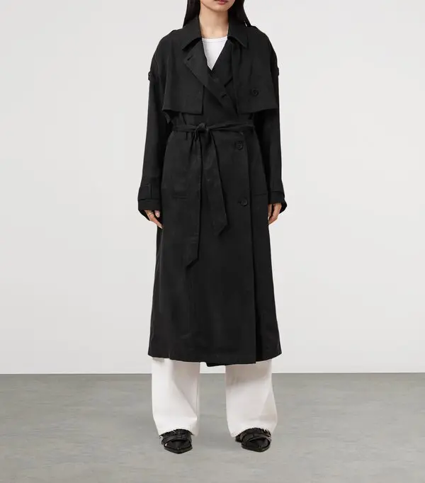 ALLSAINTS Linnie Trench Coat - Black