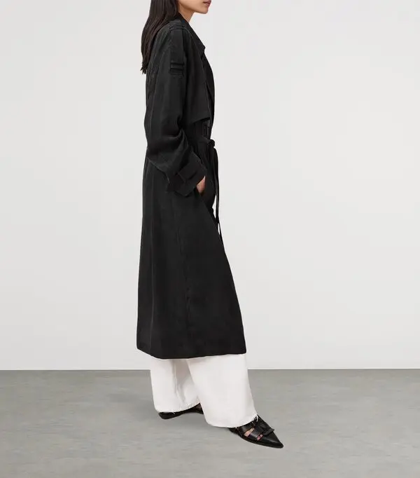 ALLSAINTS Linnie Trench Coat - Black