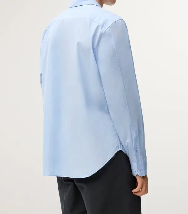 Loewe Cotton-blend Anagram Shirt - Blue
