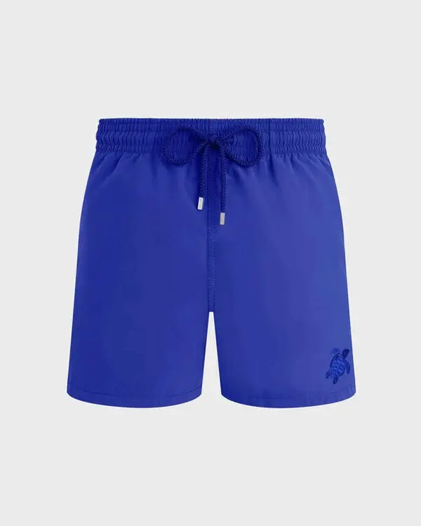 Vilebrequin Swim Trunks Ronde Des Tortues Maxi Waterreactive Swimwear Moorea - Blue