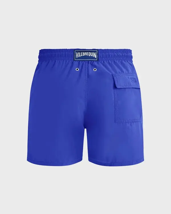 Vilebrequin Swim Trunks Ronde Des Tortues Maxi Waterreactive Swimwear Moorea - Blue