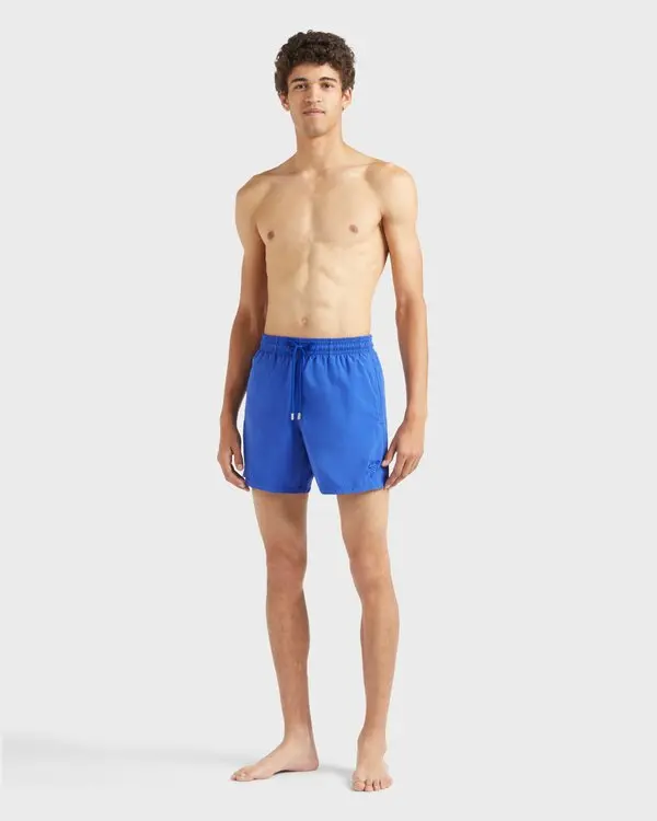 Vilebrequin Swim Trunks Ronde Des Tortues Maxi Waterreactive Swimwear Moorea - Blue